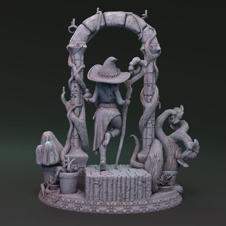 3D Printable Mysterious witchcraft of Lionila Alana Rotensfeld + NSFW + diorama by 42studio